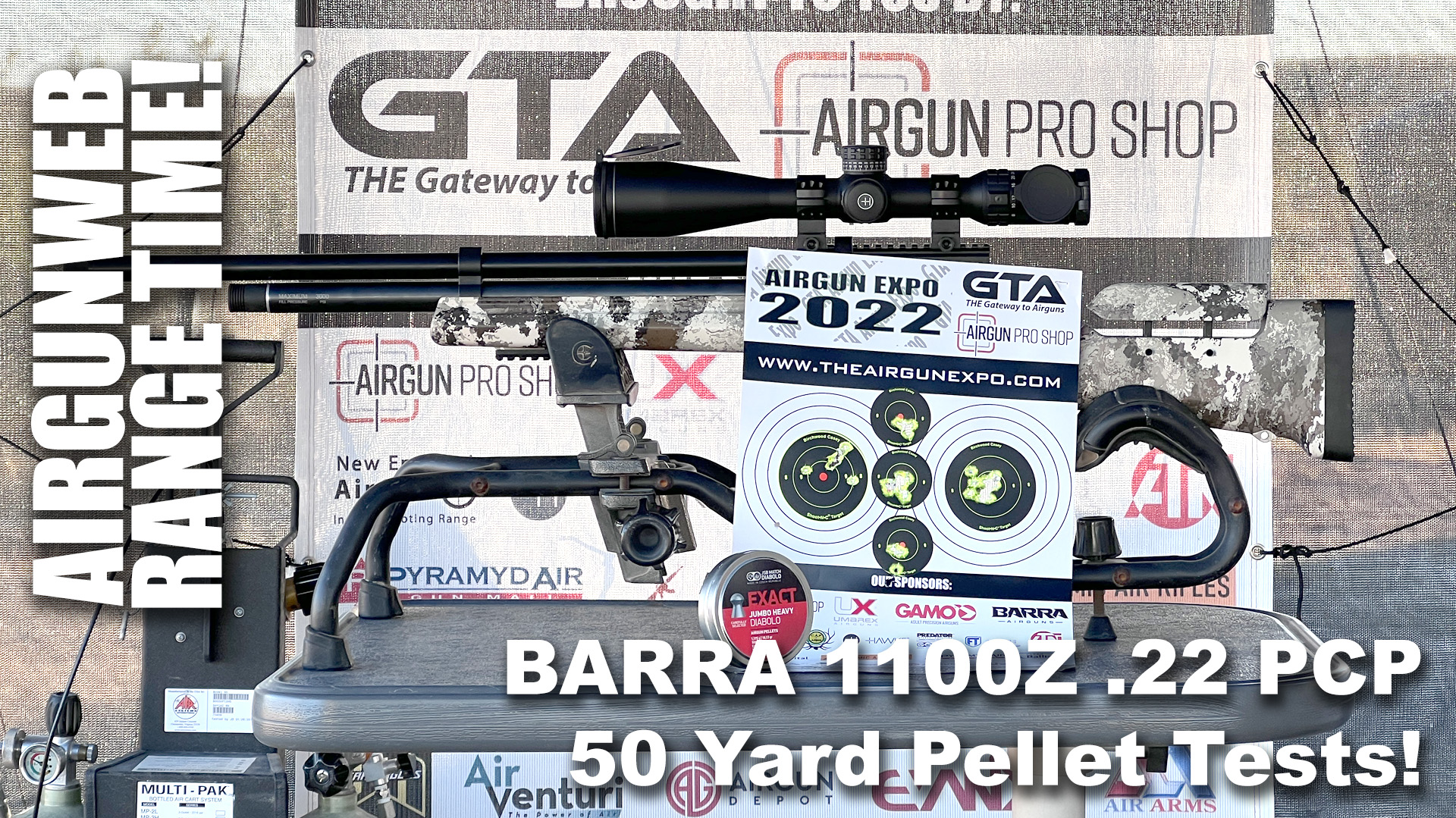 BARRA 1100Z .22 PCP - Part 3, 50 yard Tests with JSB Pellets