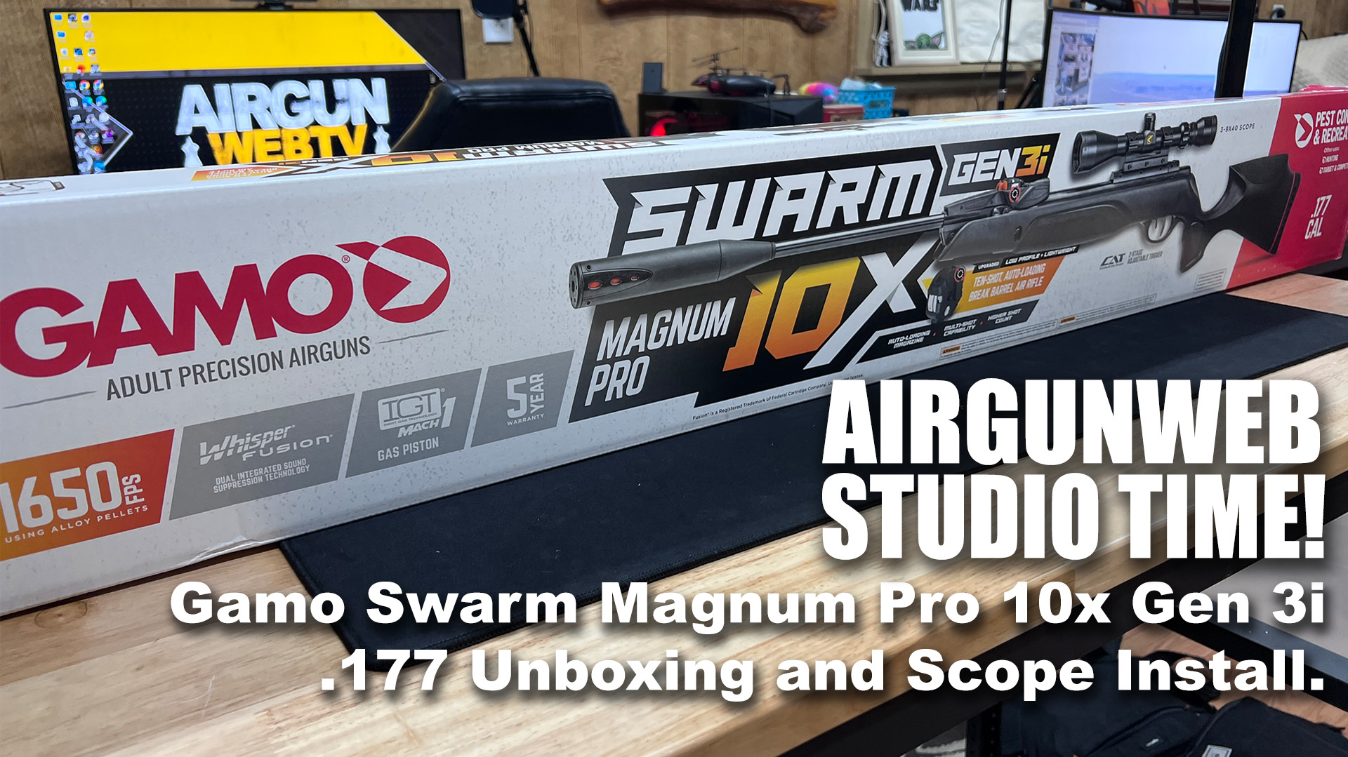 Gamo Swarm Magnum Pro 10x Gen 3i .177 unboxing and scope