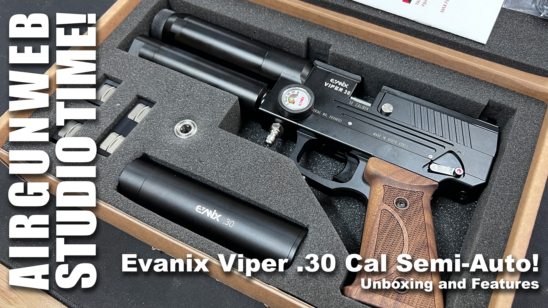 Evanix Viper .30 Cal Semi-Automatic PCP Pistol Unboxing