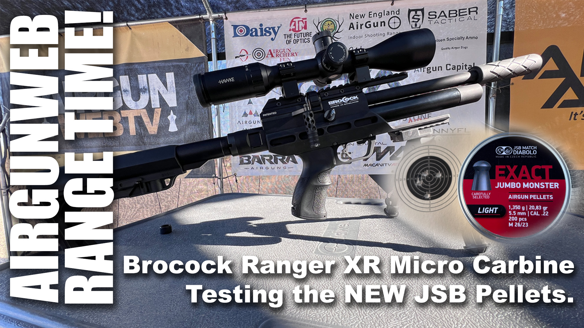 .22 Caliber Brocock Ranger XR Testing the new JSB Pellets