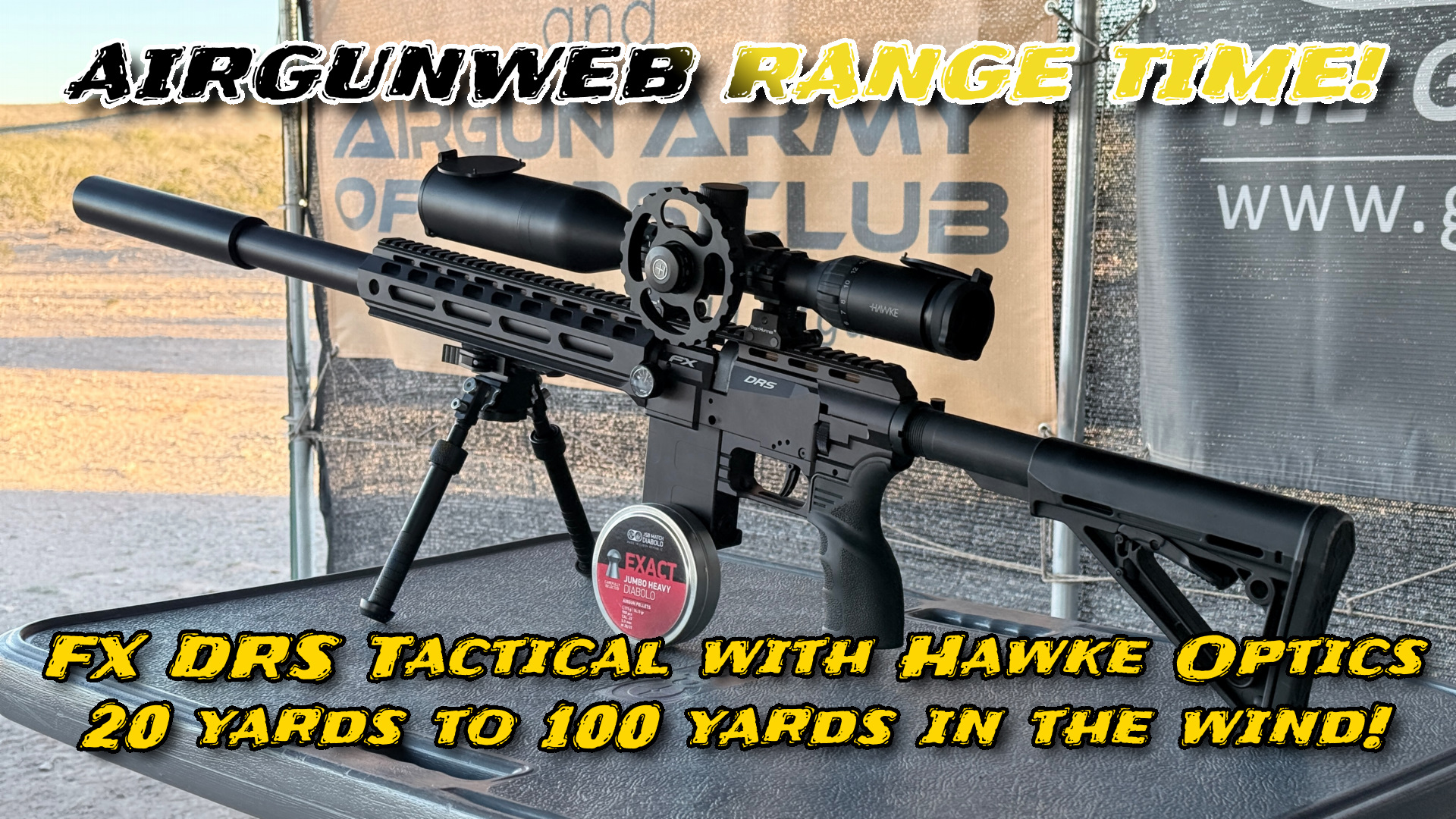 Shooting my Favorite Airgun, the FX DRS Tactical .22, from 20 to 100 ...